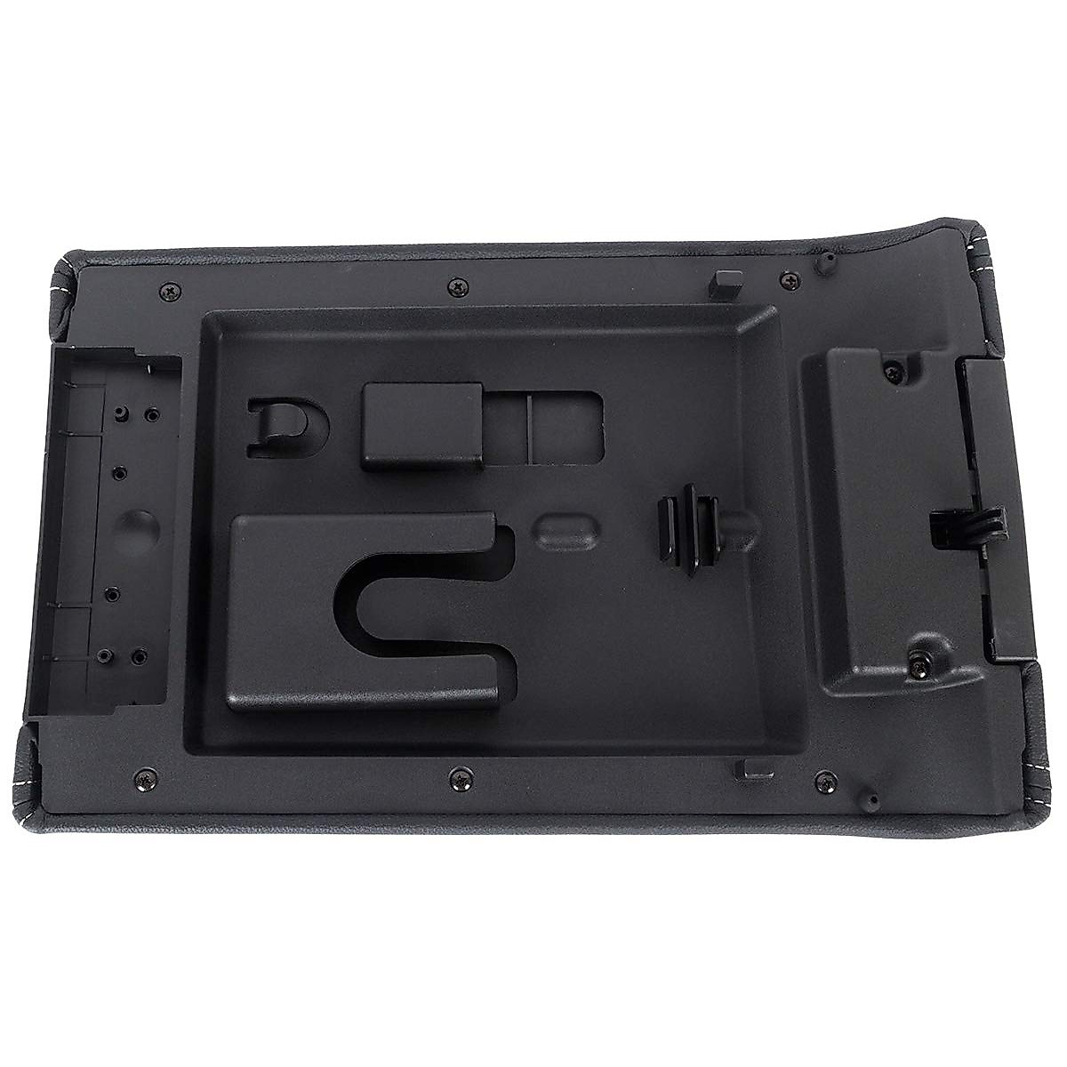 KARPAL Center Console Arm Rest Lid Cover Compatible With 2009-2014 Ford F-150 Black