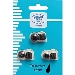 Dekoni Audio Moldable Foam Ear Tips Premium Memory Foam Isolation Earphone Tips - 4.9mm - Medium 11mm Black (ETZ-MERCURY-MED-11mm)