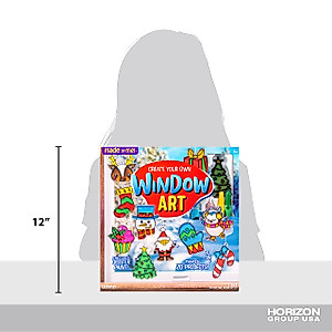 Made By Me Create Your Own Holiday Window Art, Christmas Ornament Kits, Arts & Crafts Activities, Days of Christmas Gifts for Kids Ages - 6+