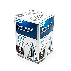 Camco 44561 Olympian Aluminum Stack Jacks, Stabilize and Level Your RV Or Camper - 2 Pack