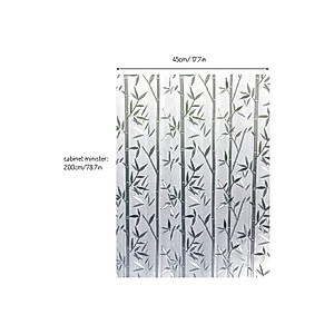 18x79 Privacy Window Films No Adhesive Static Cling Frosted Window Film Peel & Stick for Glass Window Decor Bathroom Sliding Door Self Care Stickers (White, One Size)