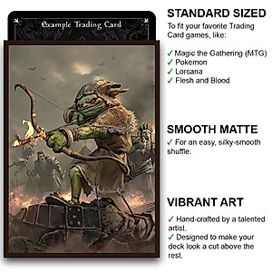 Fantasy North - Skryn - Ruthless Skirmisher - 100 Smooth Matte TCG Trading Card Sleeves - Fits Magic MTG Commander Pokemon and Other Card Games - Playing Card Sleeves