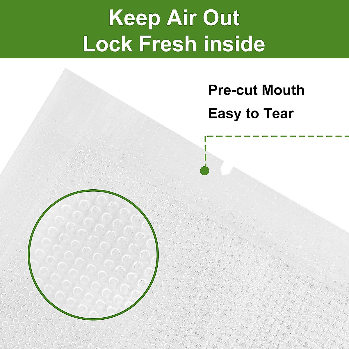 Moretoes 200pcs Vacuum Sealer Bags, Pint 6" x 10", BPA Free, Pre-cut Commercial Grade Vac Seal Meal Bags for Food Saver Storage, Meal Prep or Sous Vide