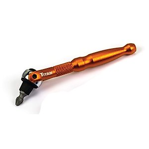 Titan 11323 1/4-Inch Drive Swivel Head Micro Bit Driver , Orange