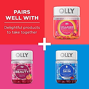 OLLY Heavenly Hair Gummies, Supports Strong Healthy Hair Growth, Keratin, Biotin, Amla, Grapefruit Flavor, 30 Day Supply - 60 Count