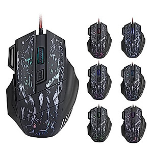 Gaming Mouse, Gojiny 7 Buttons USB Wired Optical Game Gaming Mouse Light Computer Mouses for PC Games