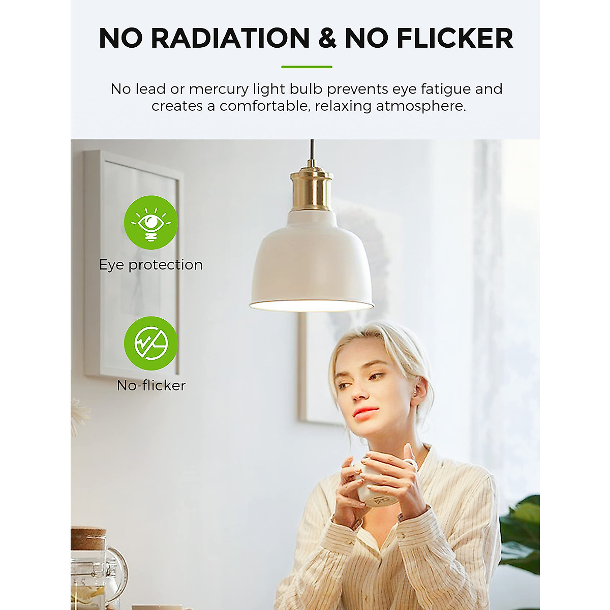 LOHAS A21 Bright LED Light Bulb, 150W-200W Equivalent LED Bulbs, 23 Watt Garage Light Bulbs, Daylight 5000K, 2500 Lumen High Watt Super Bright Porch Light Bulb, Non-Dimmable, for Home Lighting, 4 Pack