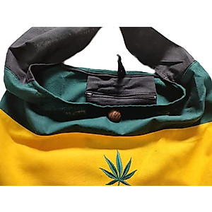 Hippie Crossbody Cotton Bag Thai Top Zip Hobo Sling Bag Handmade Hipster Messenger Shoulder Bag