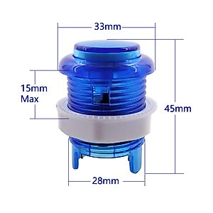 SJ@JX Arcade 2 Player Game Controller Stick DIY Kit LED Buttons MX Microswitch 8 Way Joystick USB Encoder Cable for PC MAME Raspberry Pi Color Mix