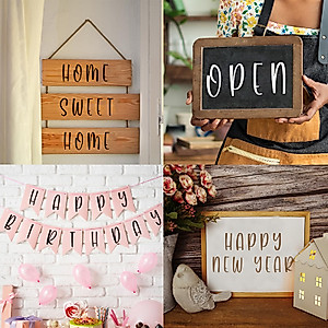 2 Inch Alphabet Letter Stencils, 42 Pcs Reusable Plastic Letters Numbers Symbol Interlocking Drawing Template Kit for Painting on Wood, Fabric, Rock, Chalkboard, Door Porch, Wall, Signage