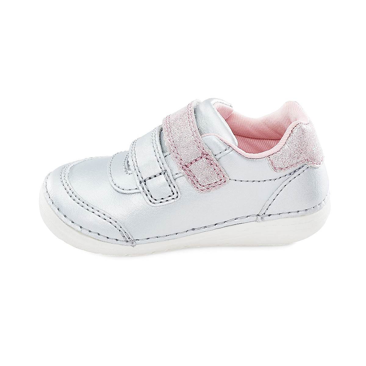 Stride Rite Baby Soft Motion Kennedy Sneaker, Silver Multi, 3.5 US Unisex Infant