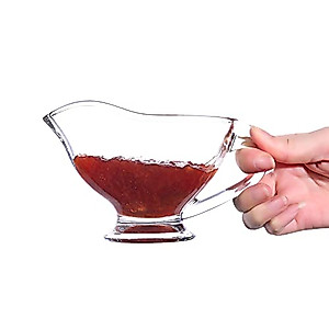 Crystal Gravy Boat - Pack of 2 - Gravy Server Sauce Boat - gravy saucer perfect party decorations dinner