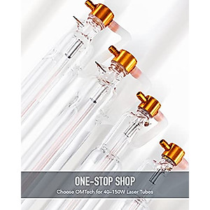 OMTech 40W CO2 Laser Tube for Laser Engraver & Cutter Machine, 720mm 50mm Dia Laser Cutter Tube with Borosilicate Glass 6000hr MTTF, Laser Cutting Engraving Machine Replacement Tube for Wood Stone