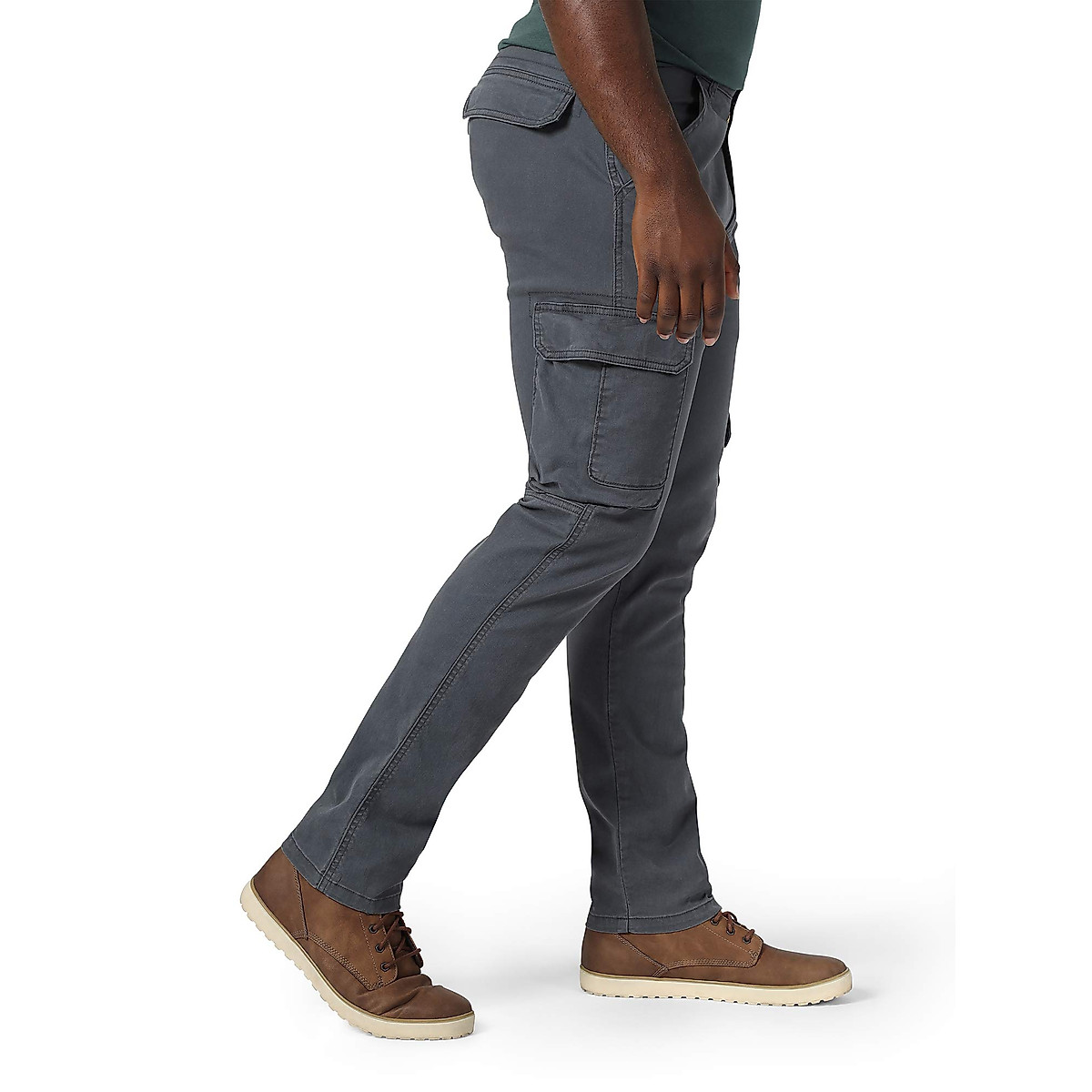 Wrangler Authentics mens Regular Tapered Cargo Pants, Pewter, 32W x 34L US