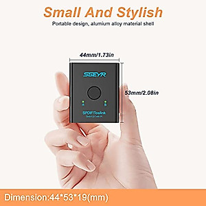 Digital Audio Optical Audio Switch 2 in 1 Out, SGEYR Digital Optical Audio Splitter SPDIF Toslink Switch Optical Switcher with IR Remote Control & Optical Cable for PS3 Xbox Blue-Ray HDTV