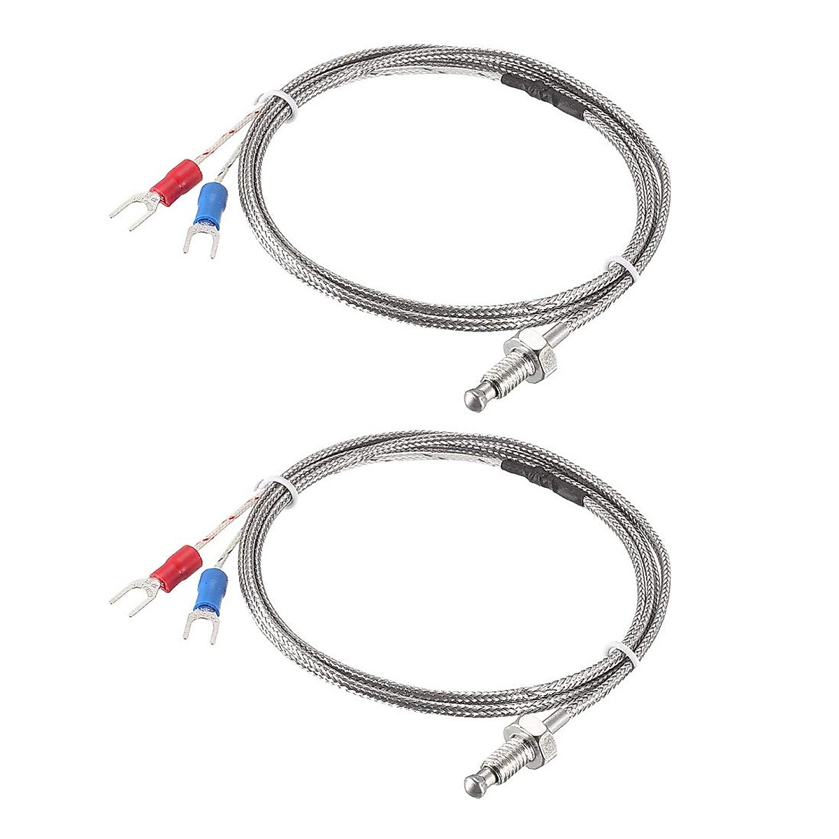 uxcell K-Type Thermocouple Temperature Sensors M6 Thread Probe with 1M/3.3Ft Wire M6 2pcs