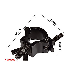 10 Pack Stage Lighting Clamp 1.26-1.38 Inch Lighting Mount Fits 32-35mm OD Pipe Duty 165lb Hook Clamp