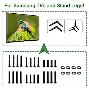 TV Stand Screws and Washers for Samsung TV Stand Screws Kit, for Samsung 32" 40" 43" 45" 50" 55" 60" 65" 70" 75" 80" 85" TV Legs Screws, TV Mount Screws for Samsung TV Stand Leg Screws