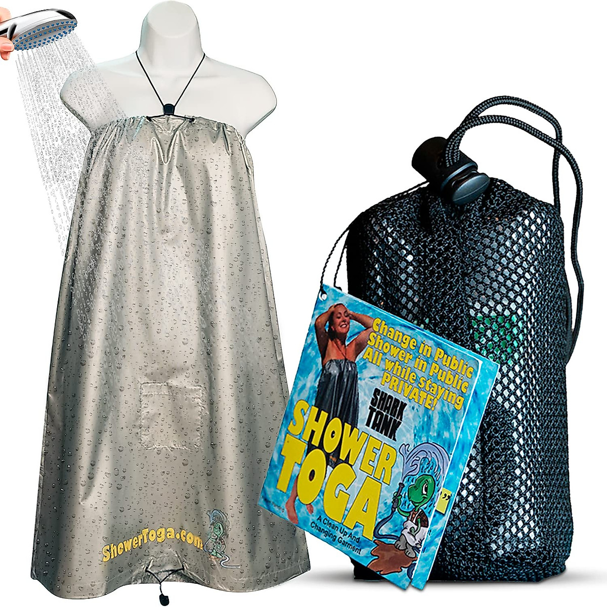 Shower Toga – Wearable Shower Garment, Privacy RV & Camping Shower, Surf Poncho, Shower Tent, or Portable Changing Room, Camping, Pool, & Outdoor Shower, Standard Size