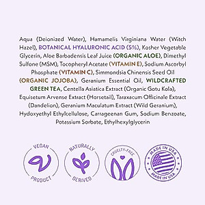 Eve Hansen Hyaluronic Acid Serum for Face (2 oz) | Hydrating Face Serum with Vitamin C + E, Wrinkle Filler, Moisturizer, and Natural Plumper | Cruelty Free, Vegan Anti Aging Serum