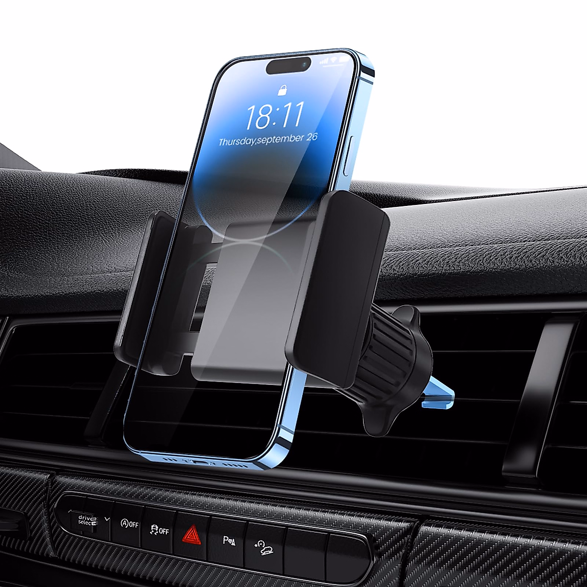 Gnmano Car Phone Holder, Car Vent Phone Mount [Upgraded Hook] Hands-Free, Phone Holder Car [Thick Case & Heavy Phone Friendly] Phone Mount for Car, Fit for iPhone Android Samsung