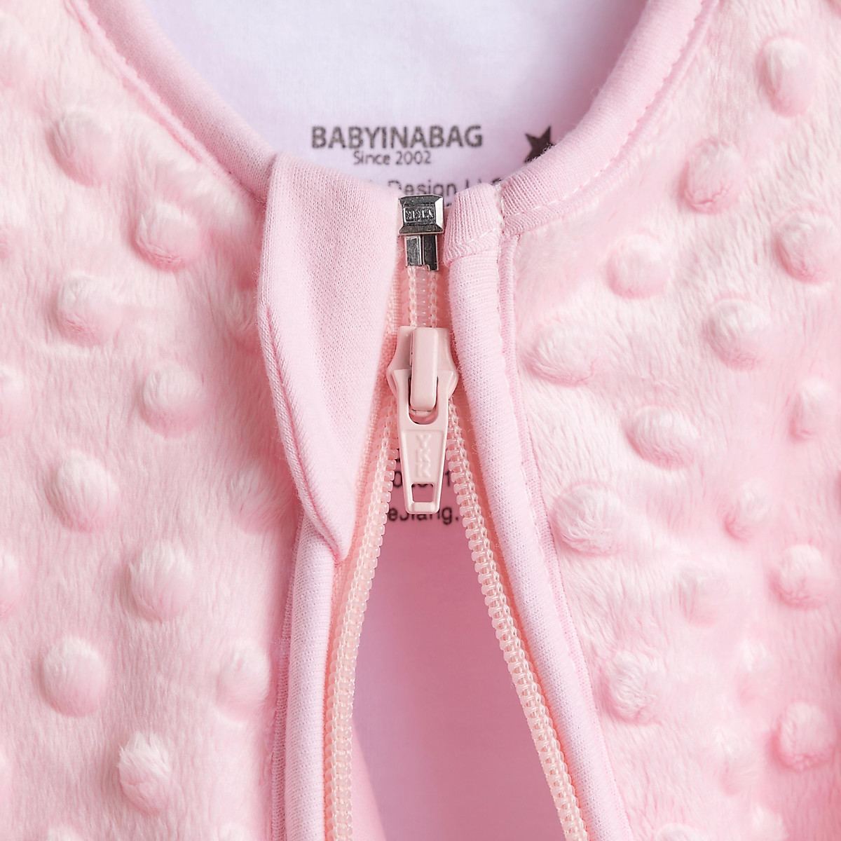 BABYINABAG Very Warm 2.5 Tog Quilted Winter Model Baby Sleep Bag or Sack, Plush Minky Dot for Infants and Toddlers (Medium (10-24 mos))