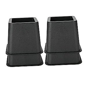 DOITOOL 4pcs Table Leg Protectors Silicone Table Protector Carpet Protector for Furniture Legs Heavy Duty Furniture Lifter Mattress Risers Square Bumper Protective Agent Heightener Floor