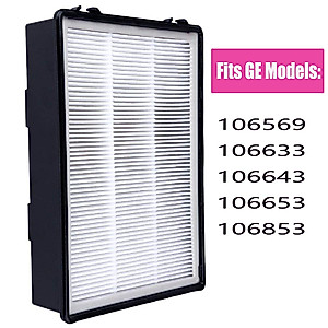 HAPF600 Filter for Holmes Air Purifier Filter B replace HAP726-U HAP1625 HAPF600D-U2 fits GE 106633 106643 106653 Models, Replacement Holmes HEPA Air Filter by TOPEMAI