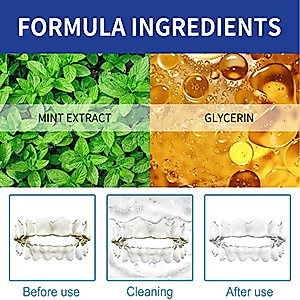 30ml Foam Cleaner for Aligner, Retainer, Denture, Night Guard, Mouth Guard, Mint Extract Retainer Night Guard Cleaner Denture Cleaner for Teeth Whitener