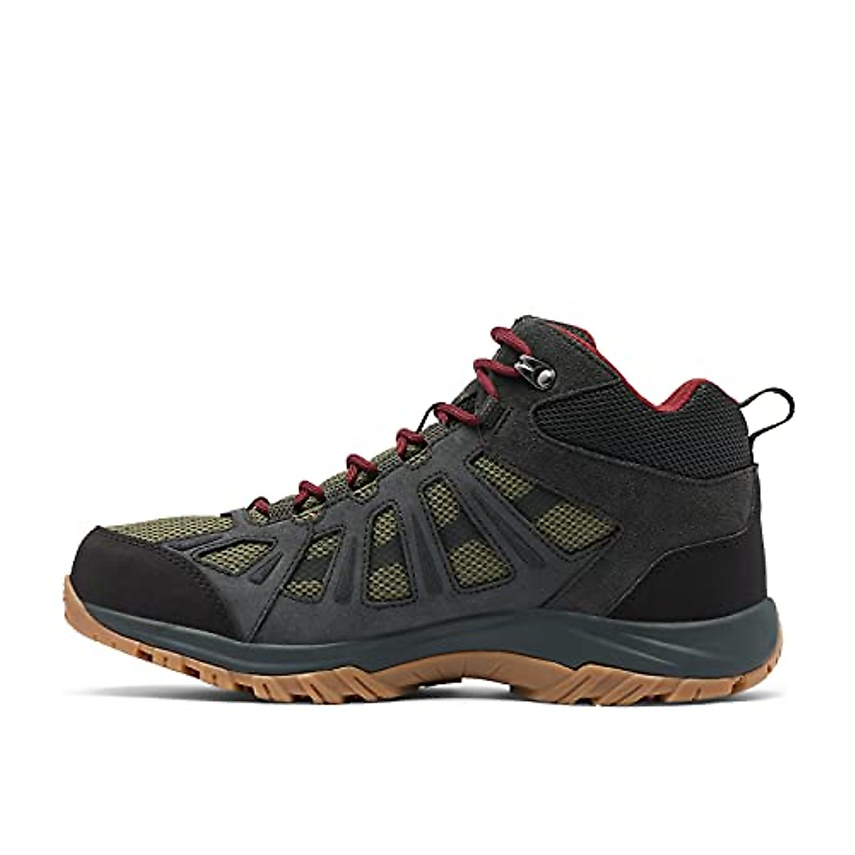 Columbia Men's Redmond III Mid Waterproof Hiking Shoe, Nori/Red Jasper, 13