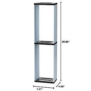 ADZ Universal Game Storage Tower – Stores 36 Game or Blu-Ray Disks – Game Holder Rack for PS4, PS5, Xbox One, Xbox Series X/S, Nintendo Switch Games and Blu-Ray Discs (White)