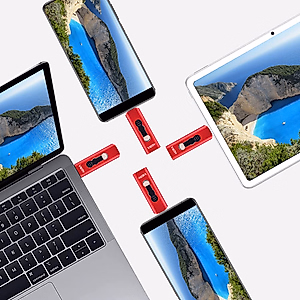 VIERY USB Flash Drive 64G,2-in-1 Dual USB Type -C Memory Stick USB Photo Stick USB 3.0 64gb Thumb Drive for Android Smartphones,Tablets, PC.(64GB)