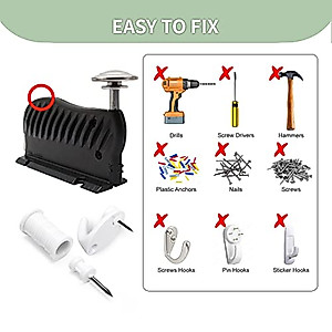 Magic Tacker Safe one Step Hanging Tool with Creative Hanger Hooks, Magic Tacker Hanger kit of Non-Trace Mini Reusable Wall Hanger Perfect for Mounting Pictures Frame Photos Paintings 22lb