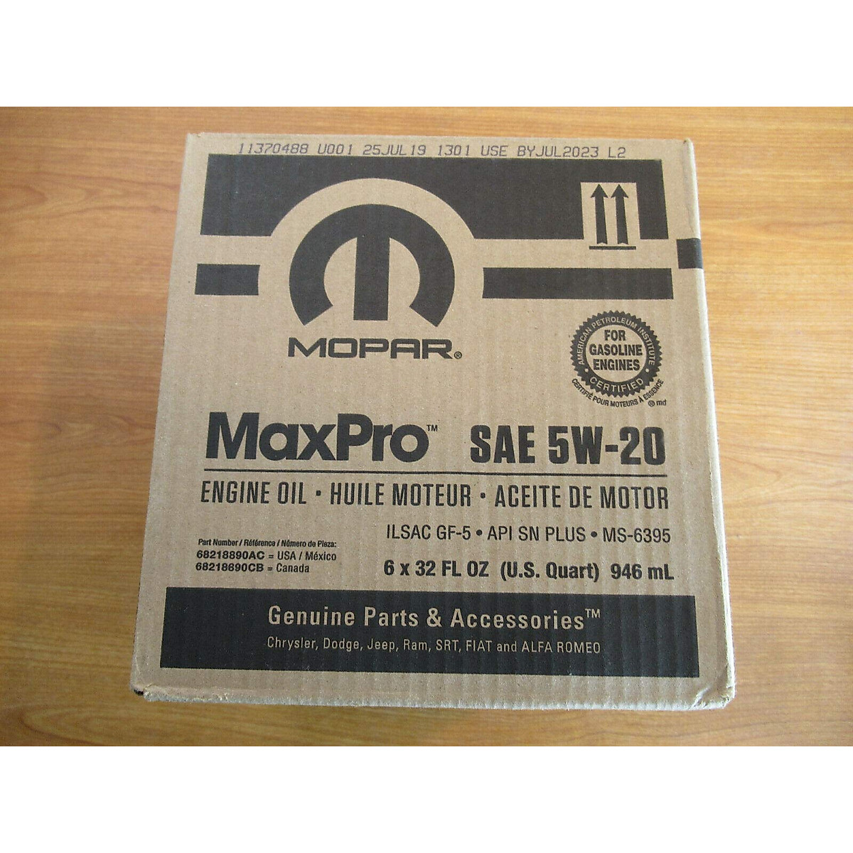 Dodge Ram 1500 5.7L Hemi Mopar MaxPro 5w20 Oil & Filter Change Kit OEM