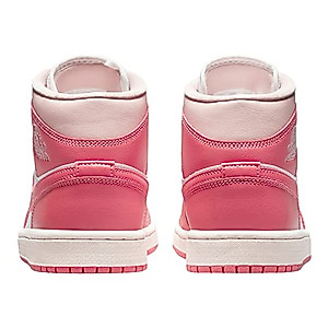 Jordan 1 Mid Women White/Sea Coral-Atmosphere BQ6472-186 7.5