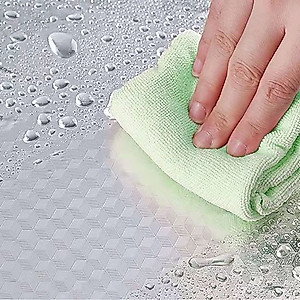 Kitchen Waterproof Oil Proof Aluminum Foil Sticker, Chequer Peel and Stick Wallpaper Removable and Self Adhesive Paper for Kitchen Countertops Desk Cabinet (15.7"x197", Silver Chequer)