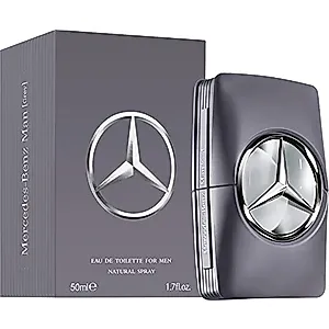 Mercedes-Benz Man Grey - Elegant EDP Fragrance With Sensual Amber Woody Notes - Mesmerize The Senses With Original Luxury Men’s Eau De Toilette Spray - Endless Day And Night Scent Payoff - 1.7 OZ