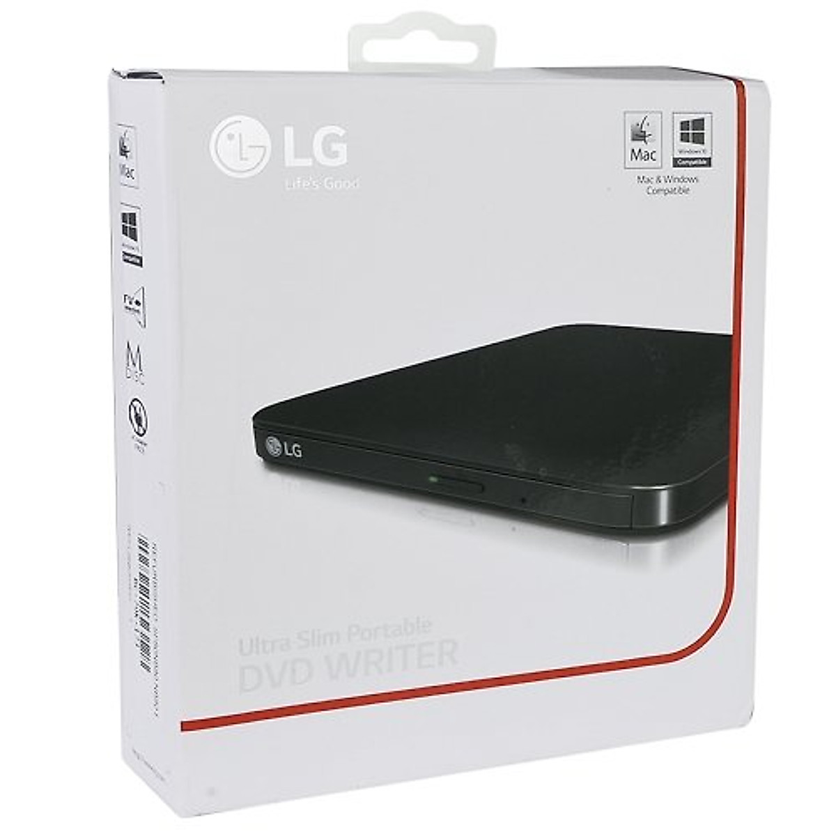 LG SP80NB80 8x External DVD writer DVD±RW DL USB 2.0 Ultra Slim Portable