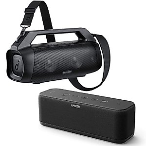 Anker soundcore Boost Bluetooth Speaker soundcore Motion Boom Plus Portable Speaker 80W Stereo Sound, IP67 Waterproof, Built-in Power Bank,or Camping, Pool, Beach, and Backyard