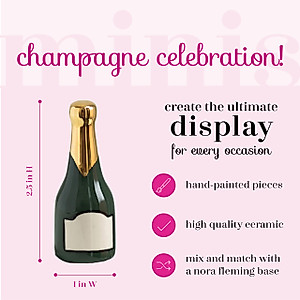 Nora Fleming Hand-Painted mini: champagne calibrations (champagne bottle) A94