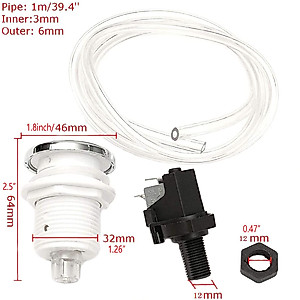 Garbage Disposer Air Switch Kit，Spa Bathtub Air Switch Button Kit，Evolution Food Waste Equipment