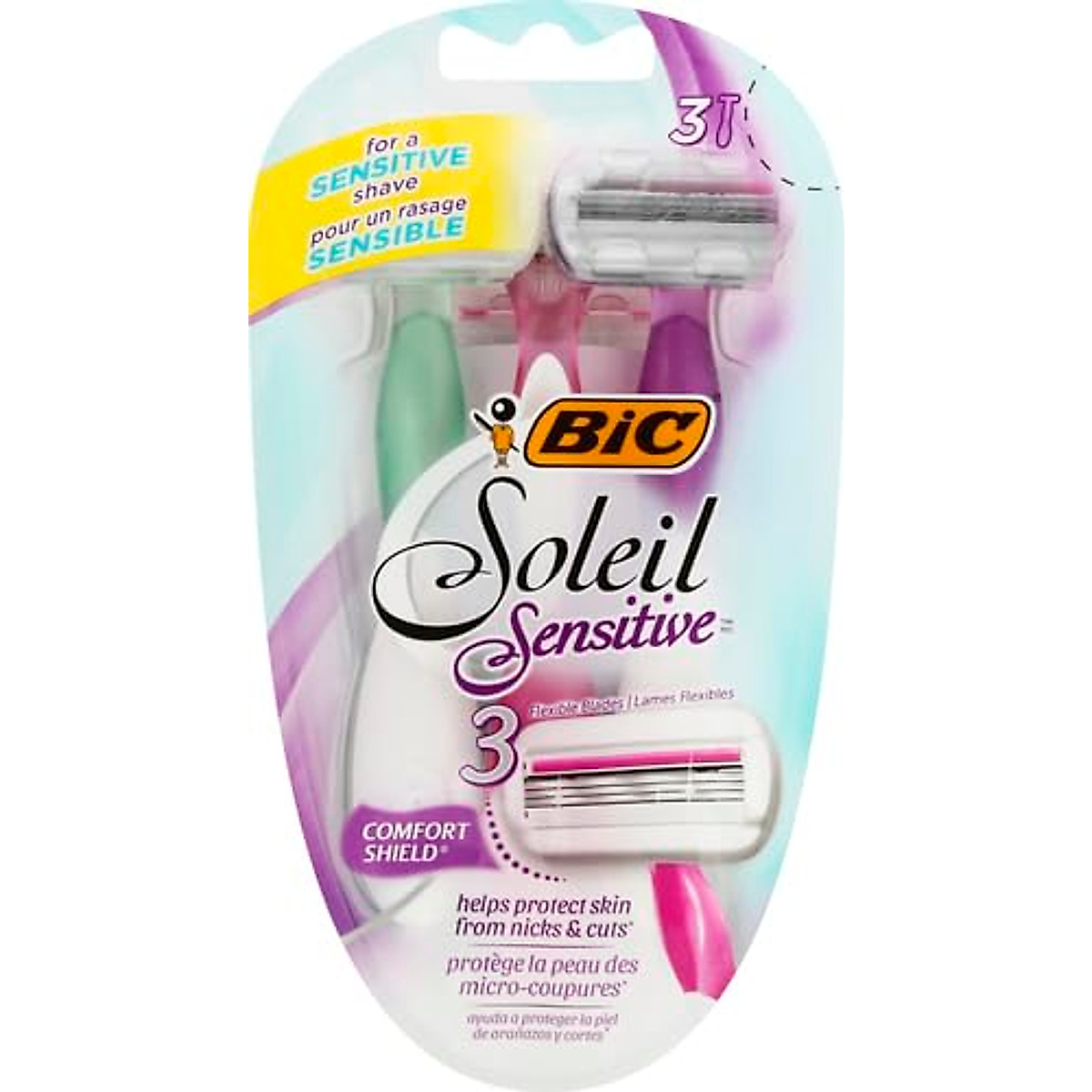 BIC Soleil Glow Razors, 3 Count