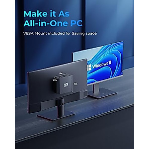 ACEMAGICIAN Mini PC【Dual LAN】AMD Ryzen 5 5500U, 16GB DDR4 512GB NVMe PCIe3.0 SSD Win 11 Pro【4K@60Hz Triple Display】Mini Desktop Computers,Gaming PC 6C/12T, up to 4.0GHz,USB-C/BT4.0/Wi-Fi6/Dual Channel
