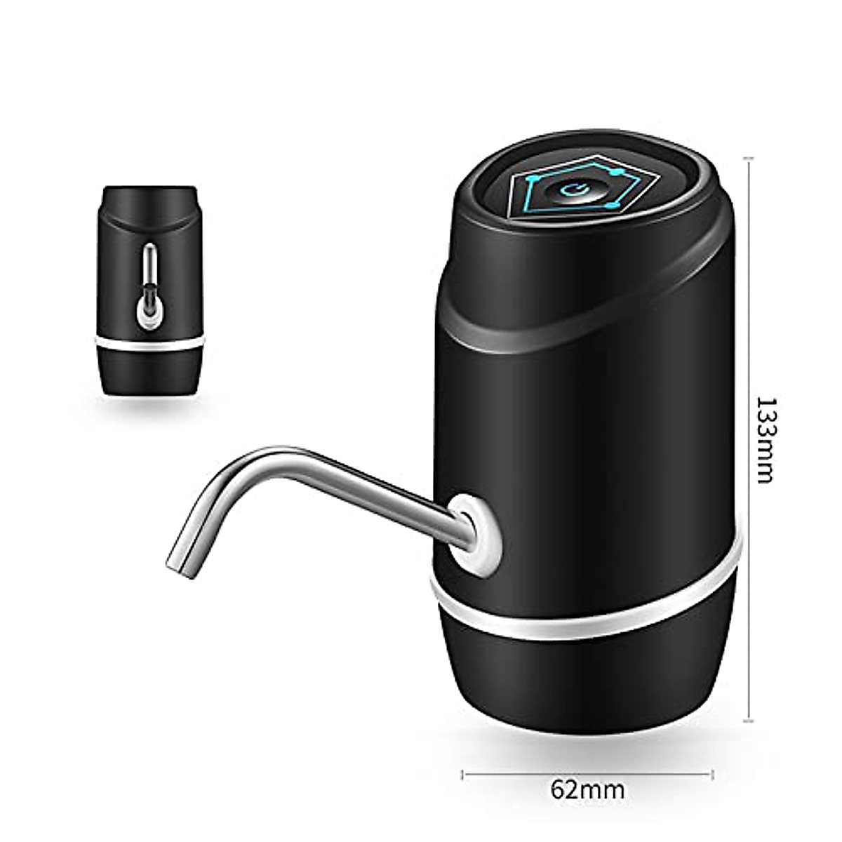 Water Bottle Pump,5 Gallon Water Dispenser,USB Charging Drinking Portable Electric Switch for Universal 3-5 Gallon Bottle for Outdoor Home Office
