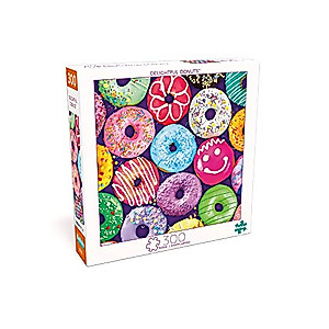 Buffalo Games - Delightful Donuts - 300 Large Piece Jigsaw Puzzle Multicolor, 18"L X 18"W
