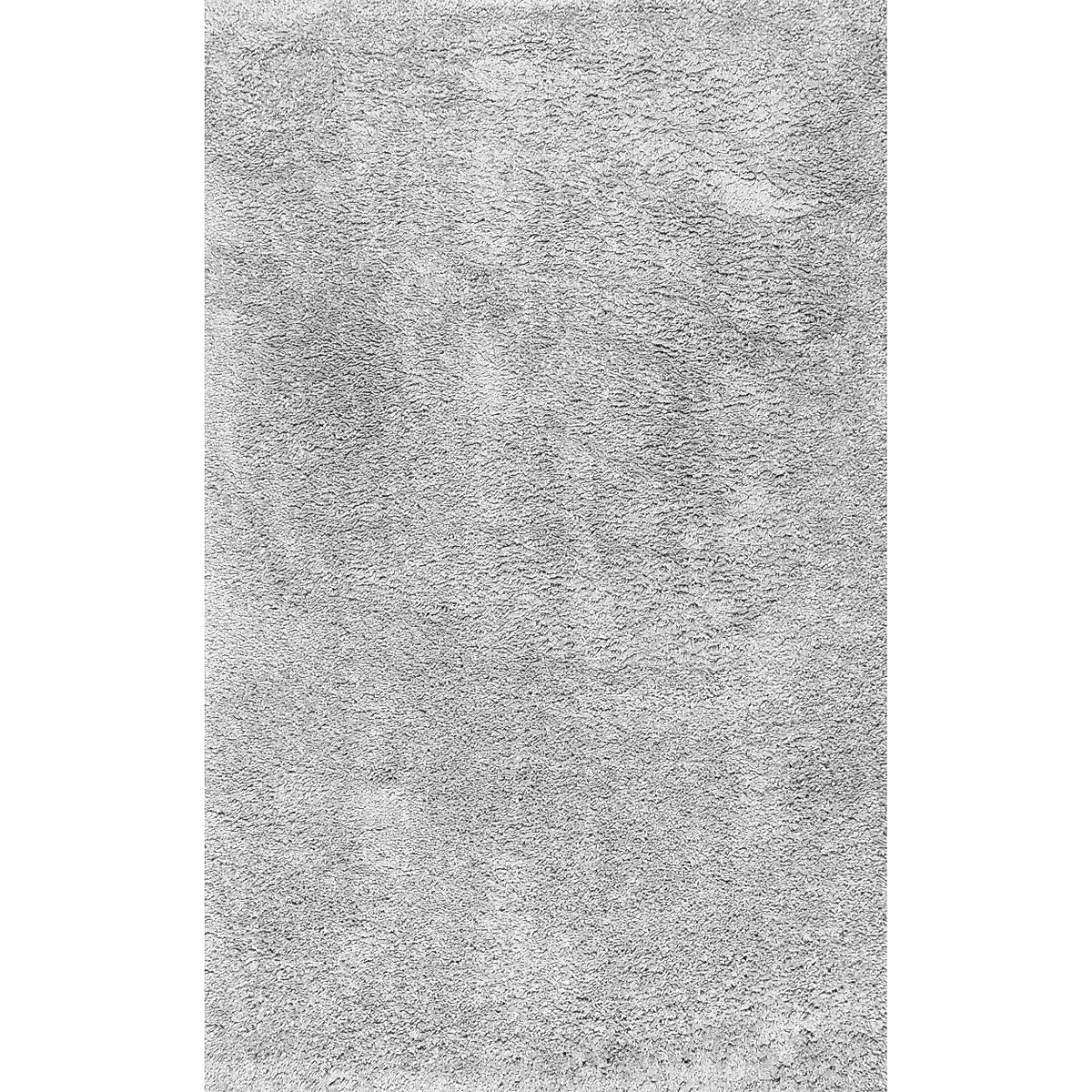 nuLOOM Kara Solid Shag Area Rug - 8x11 Shag Area Rug Casual Grey/Ivory Rugs for Living Room Bedroom Dining Room Nursery