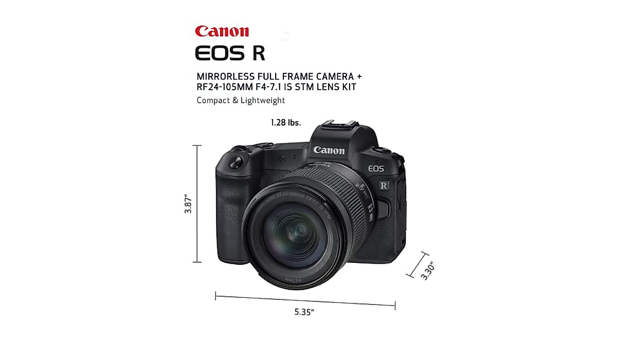 Canon EOS R Mirrorless: 4K Vlogging & Full-Frame Camera Kit