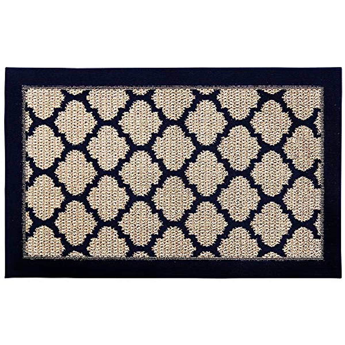 Elle Décor Metropolitan Trellis Accent Rug, 26"x45", Navy Blue