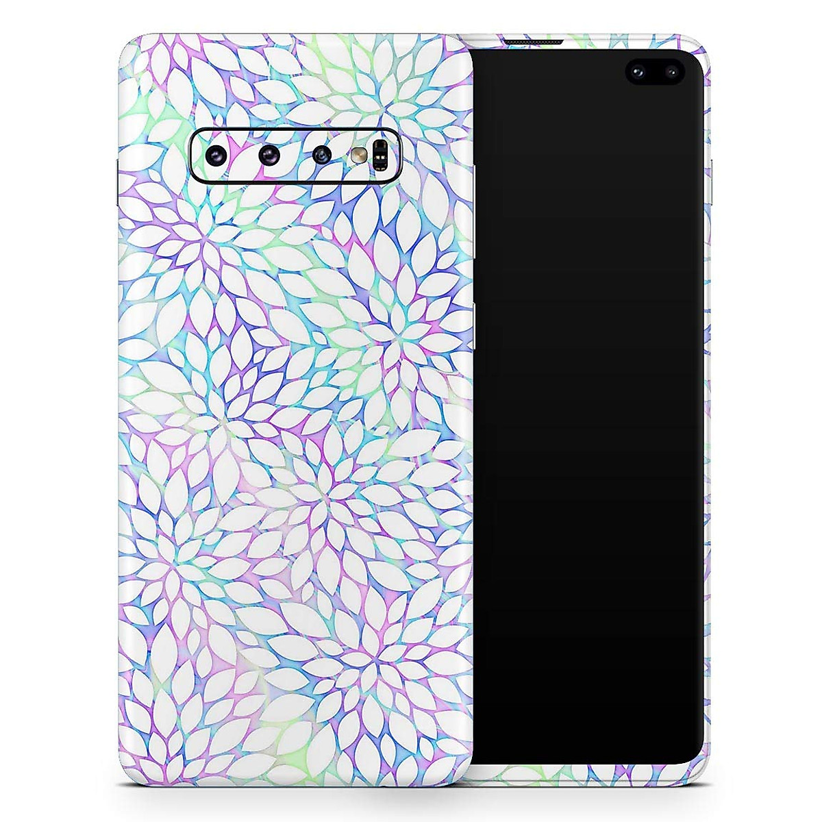 DesignSkinz Iridescent Dahlia v2 Protective Vinyl Decal Wrap Skin Cover Compatible with The Samsung Galaxy S20 (Screen Trim & Back Glass Skin)
