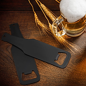 30 Pieces Stainless Steel Flat Bottle Opener Groomsmen Wallet Beer Bottle Opener for Kitchen, Bar, Restaurant, Wedding Bridesmaid Favor, Black